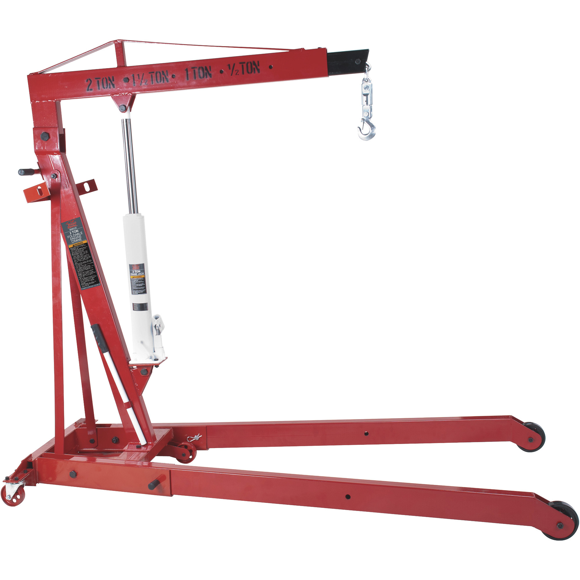 Torin Big Red Folding Engine Hoist with FREE* Engine Stand — 2-Ton | Northern Tool